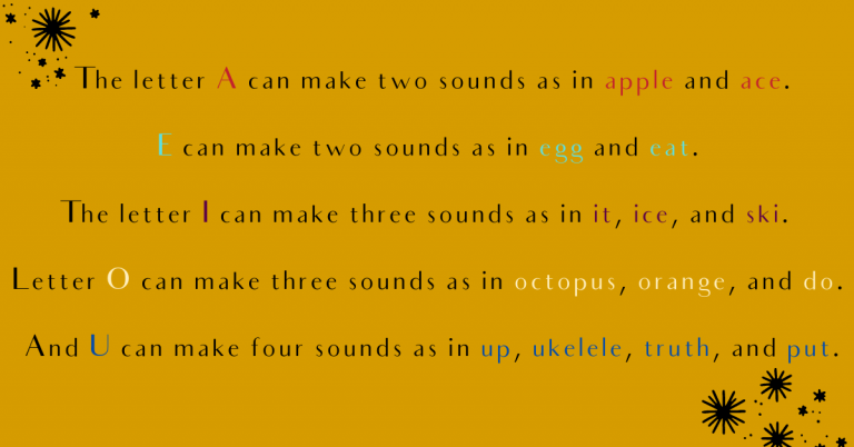 Teach your child to read vowel combinations at home